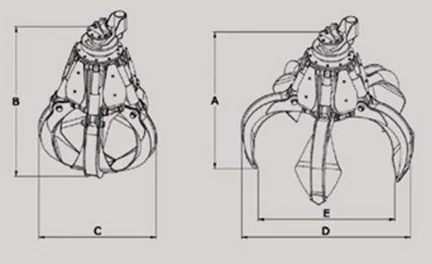 GRAPPLE FOR SCRAP LOADER CRANE 𝐂𝐇-9 600 𝐋𝐓 - MercatoMetalli